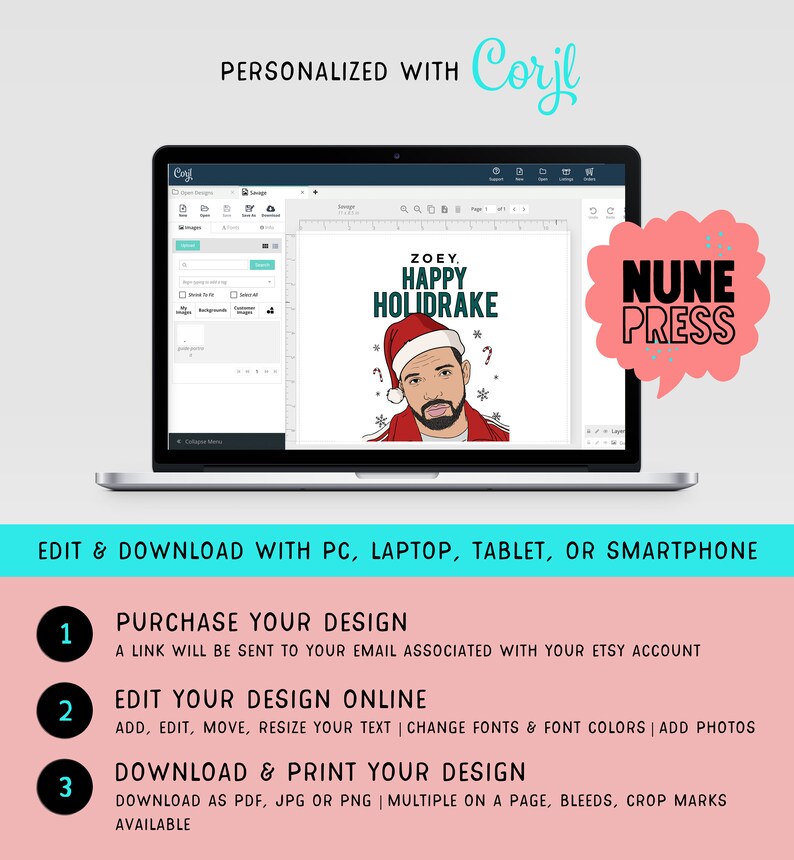 Funny Drake Christmas Card – Printable Holiday Card (digital Download ...