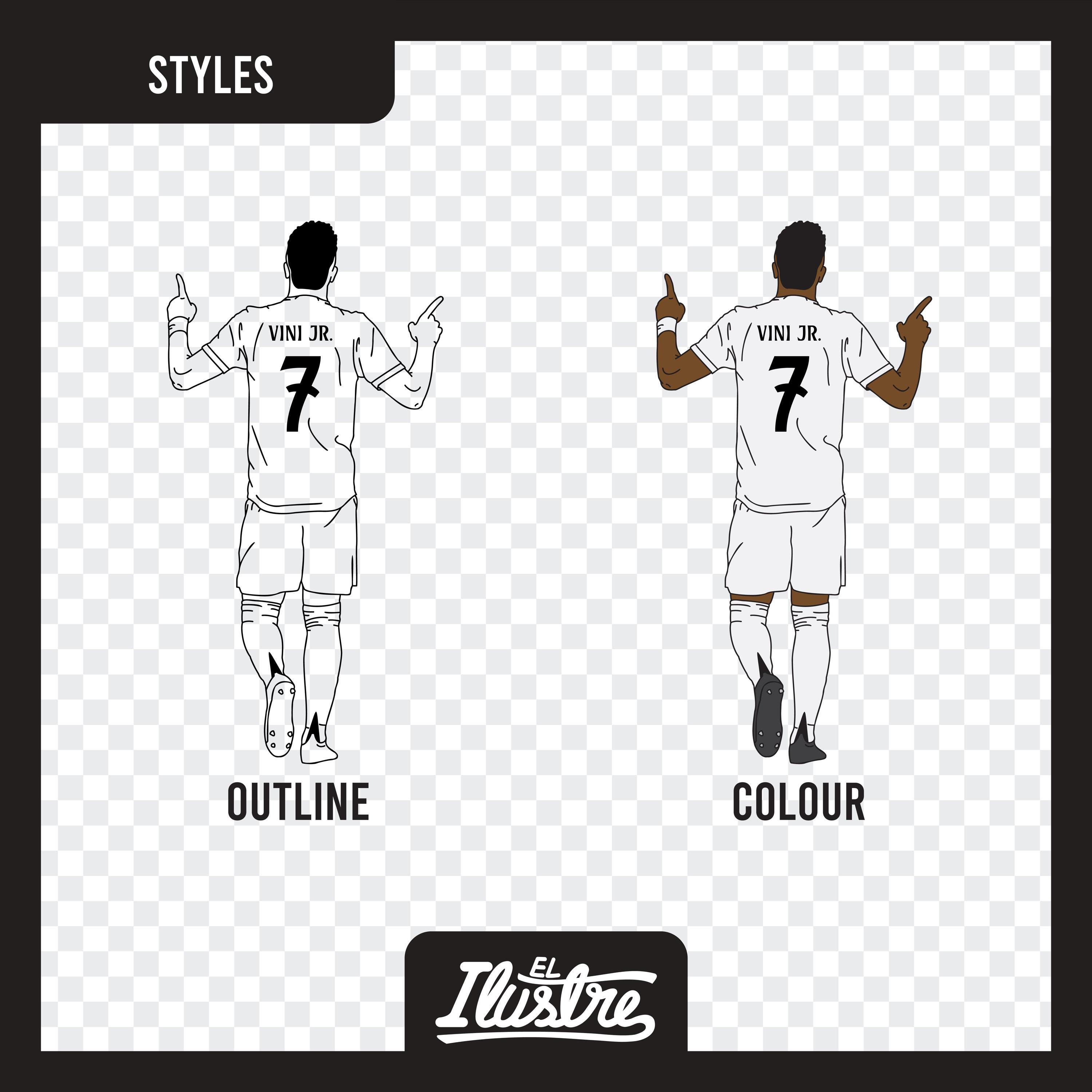 Vinicius Jr, Real Madrid SVG File, Soccer Svg File, EPS, PNG, Jpg ...