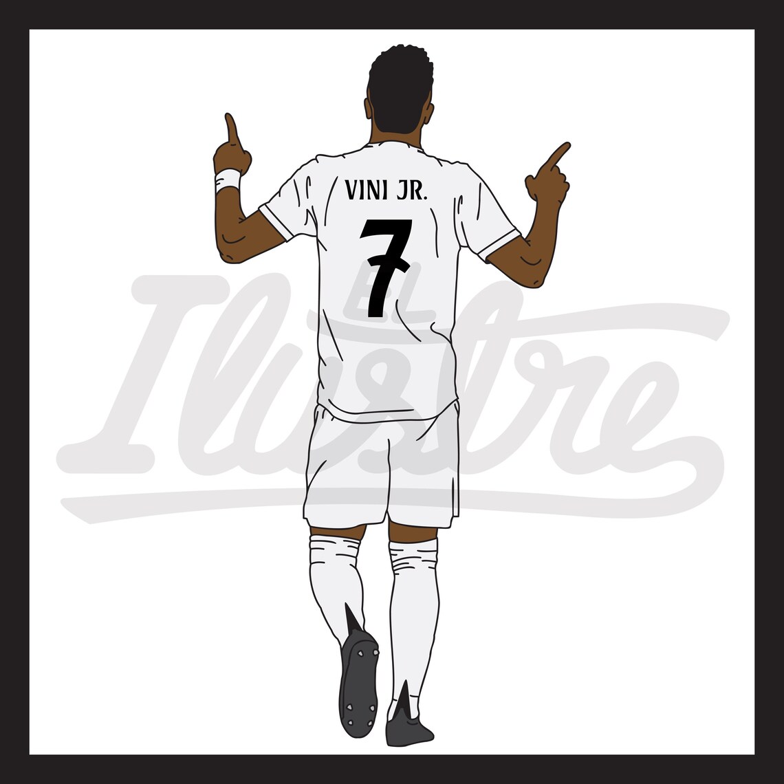 Vinicius Jr, Real Madrid SVG File, Soccer Svg File, EPS, PNG, Jpg ...