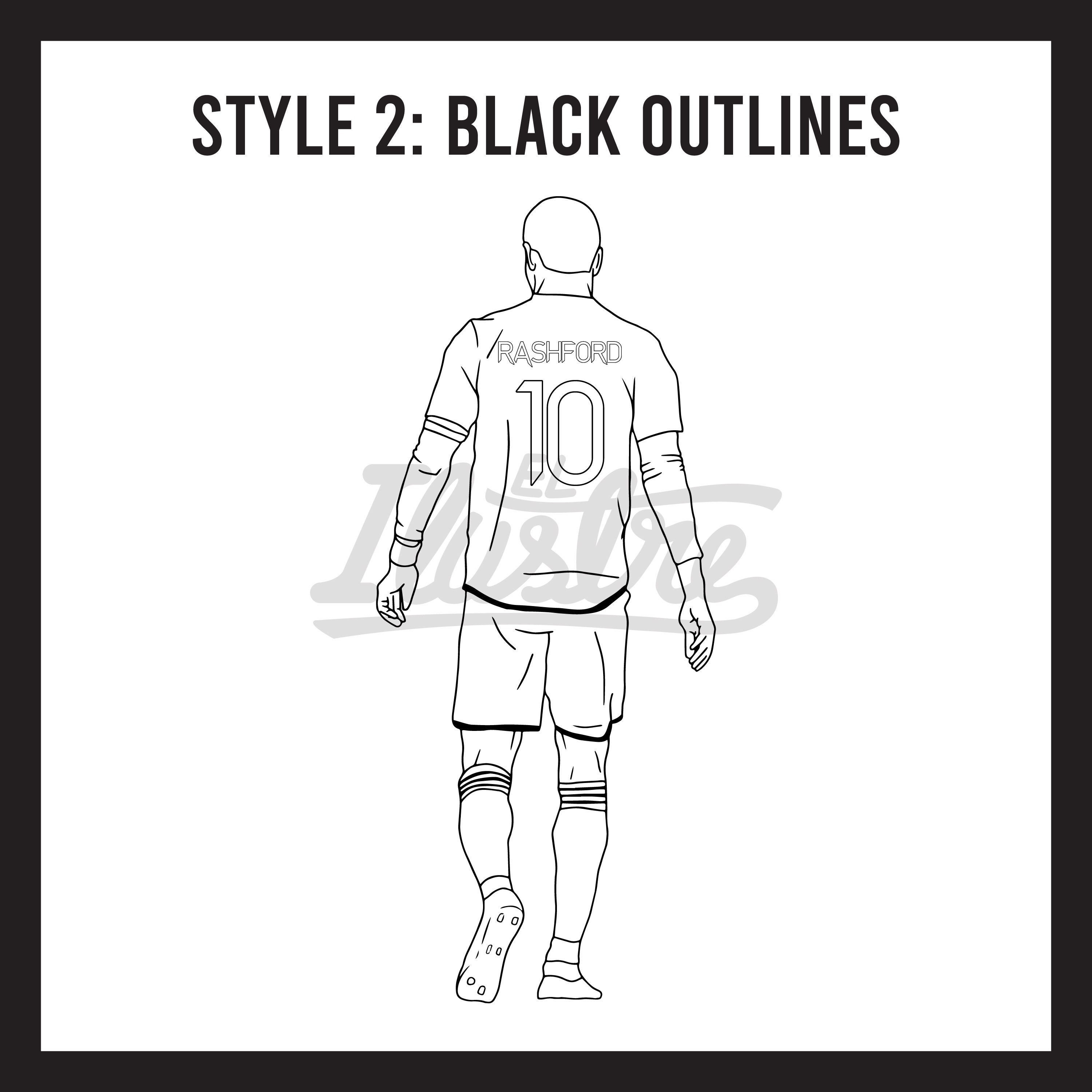 Marcus Rashford Manchester United SVG Cutting File, EPS, PNG, Jpg, High ...