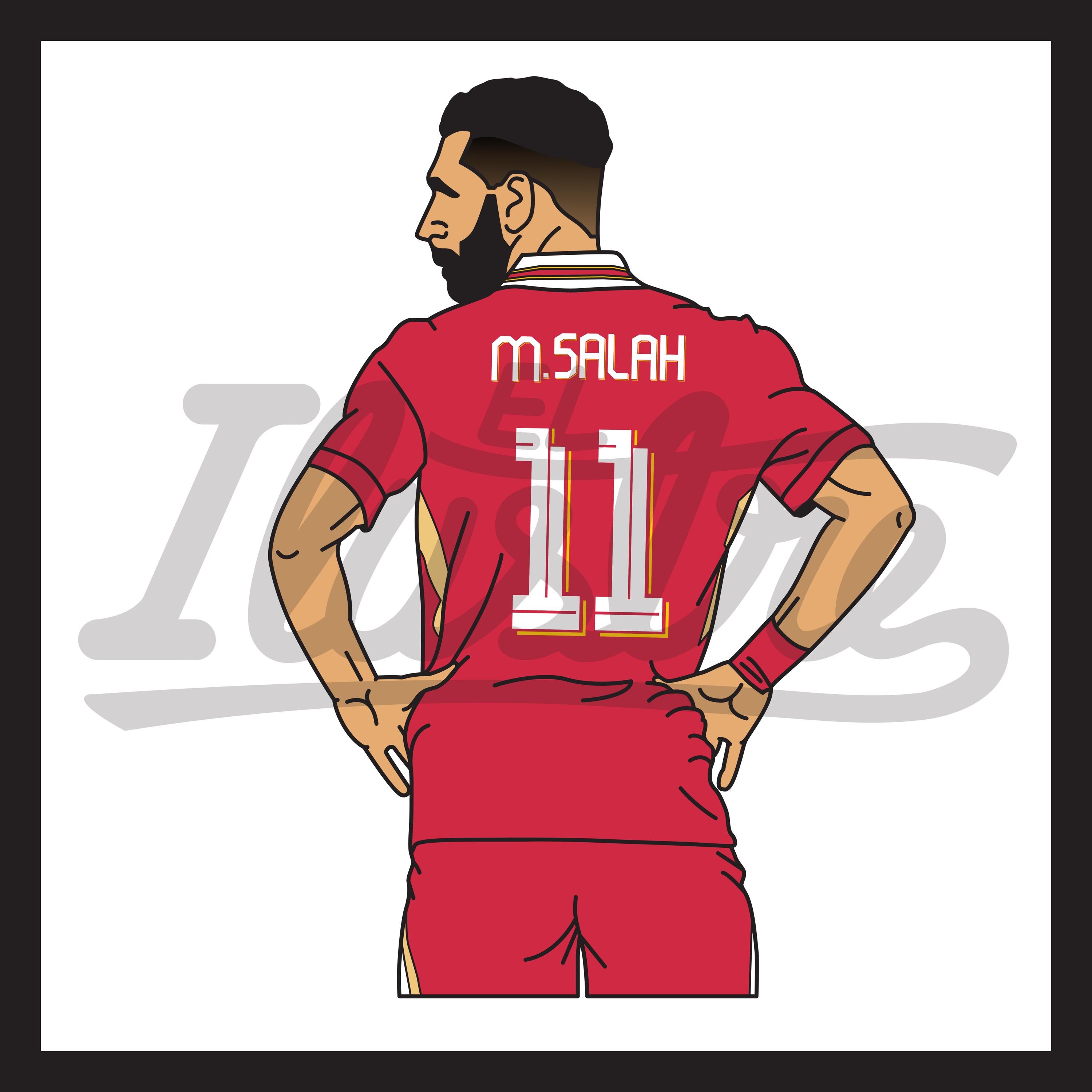 Mo Salah SVG, Soccer Svg File, Soccer Player, Liverpool Fc, EPS, PNG ...