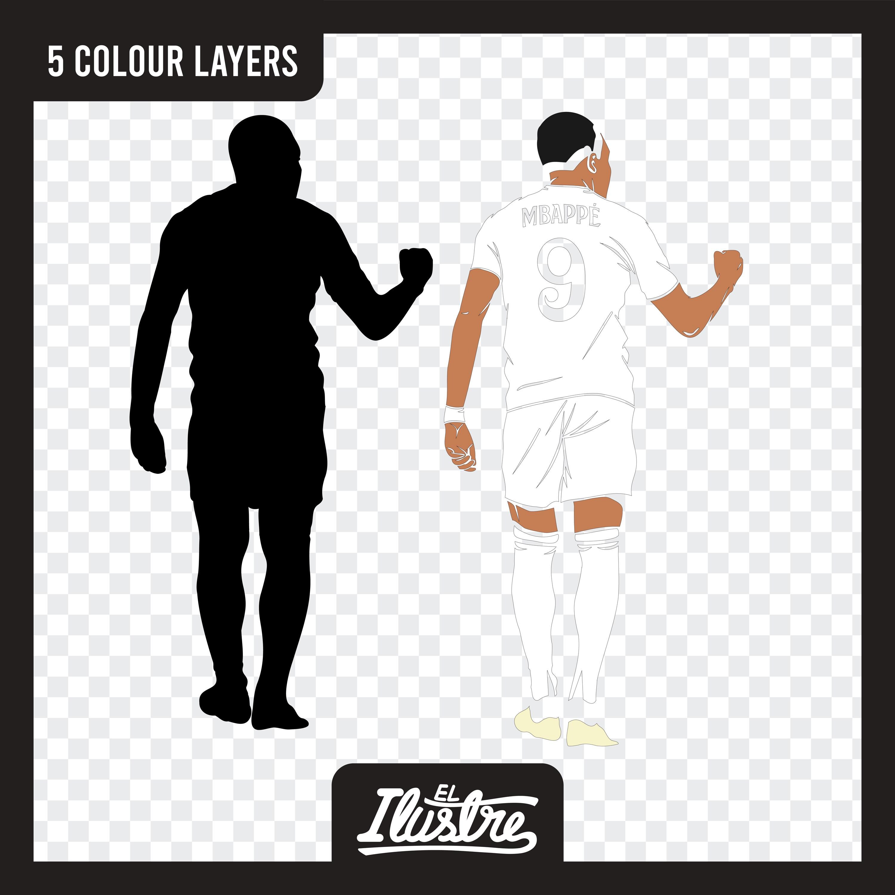 Real Madrid, Mbappe, Soccer SVG Cutting File, EPS, PNG, Jpg, Clipart ...