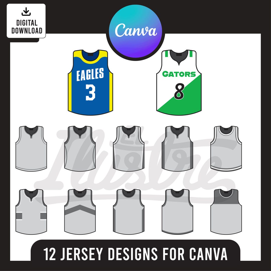 Customizable Basketball Jersey Design Templates | 12 Editable Jersey ...