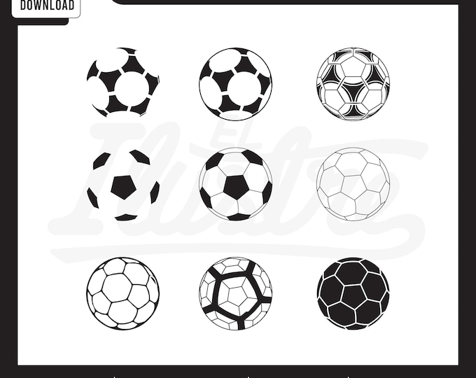 Soccer Ball Instant Digital Download Svg, Png, Dxf, and Eps Files ...