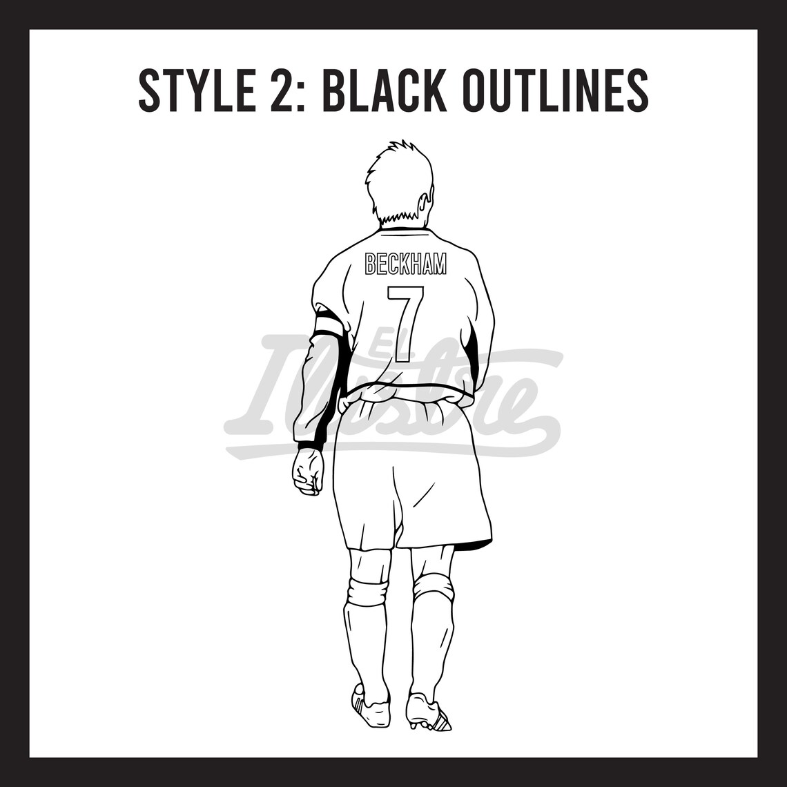 David Beckham Manchester United SVG Cutting File, EPS, PNG, Jpg, High ...