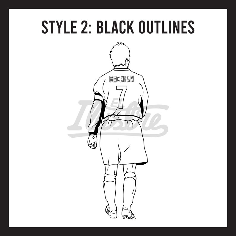 David Beckham Manchester United SVG Cutting File, EPS, PNG, Jpg, High ...