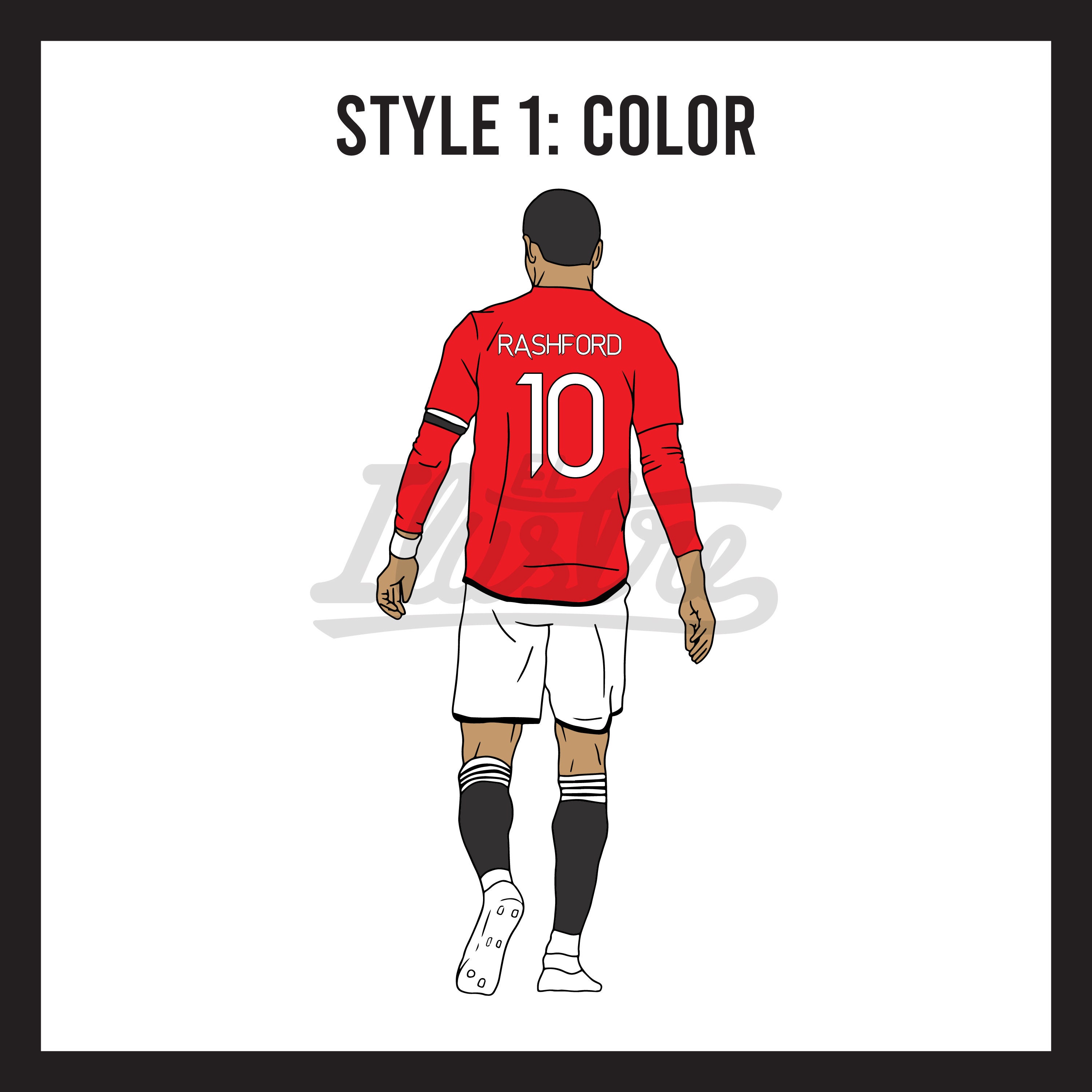 Marcus Rashford Manchester United SVG Cutting File, EPS, PNG, Jpg, High ...