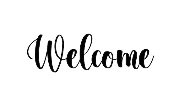 Cursive welcome Vinyl Decal - Etsy Canada