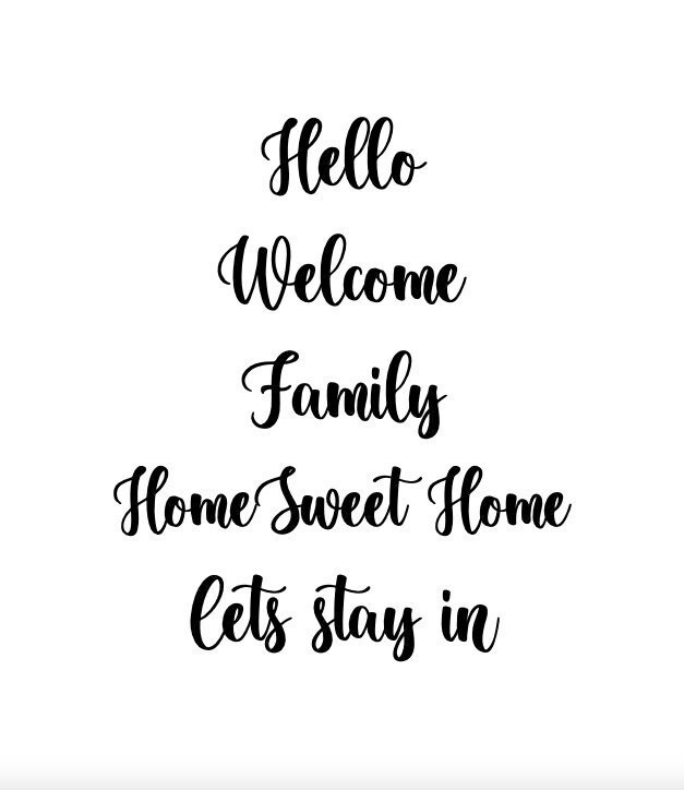 Cursive Home Vinyl Decal Set - Etsy
