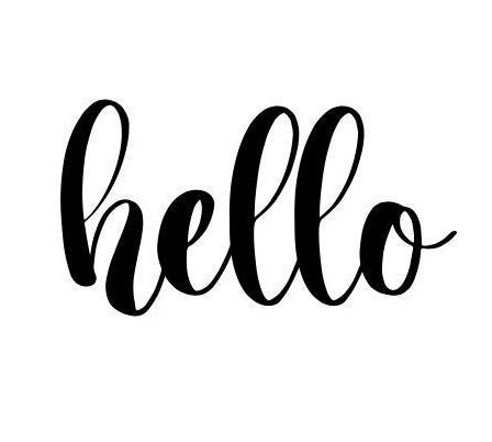 Cursive hello Vinyl Decal - Etsy