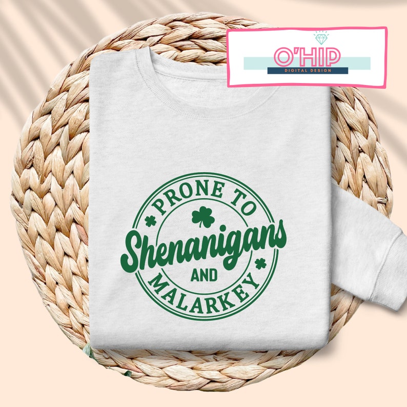 Prone to Shenanigans and Malarkey Shamrock Shirt, St Patrick's Day ...