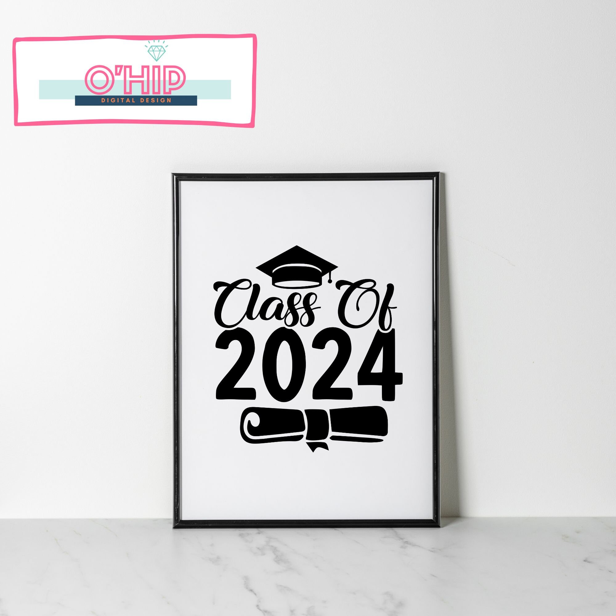 Graduation Cap SVG Class of 2024 - Congrats Senior College Grad DXF PNG ...