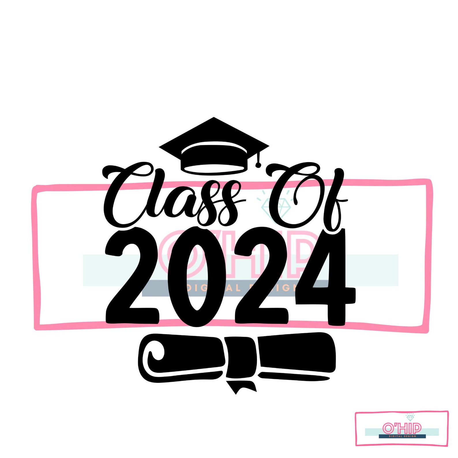 Graduation Cap SVG Class of 2024 - Congrats Senior College Grad DXF PNG ...