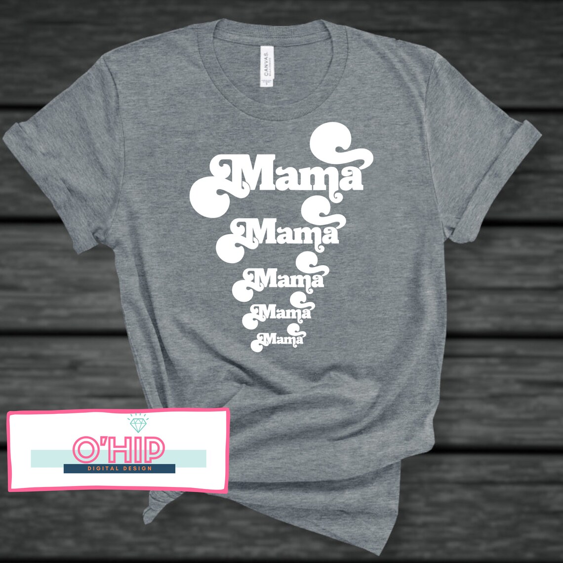 Stacked Mama SVG and PNG Arched Mama SVG Mom Shirt Svg Mama - Etsy