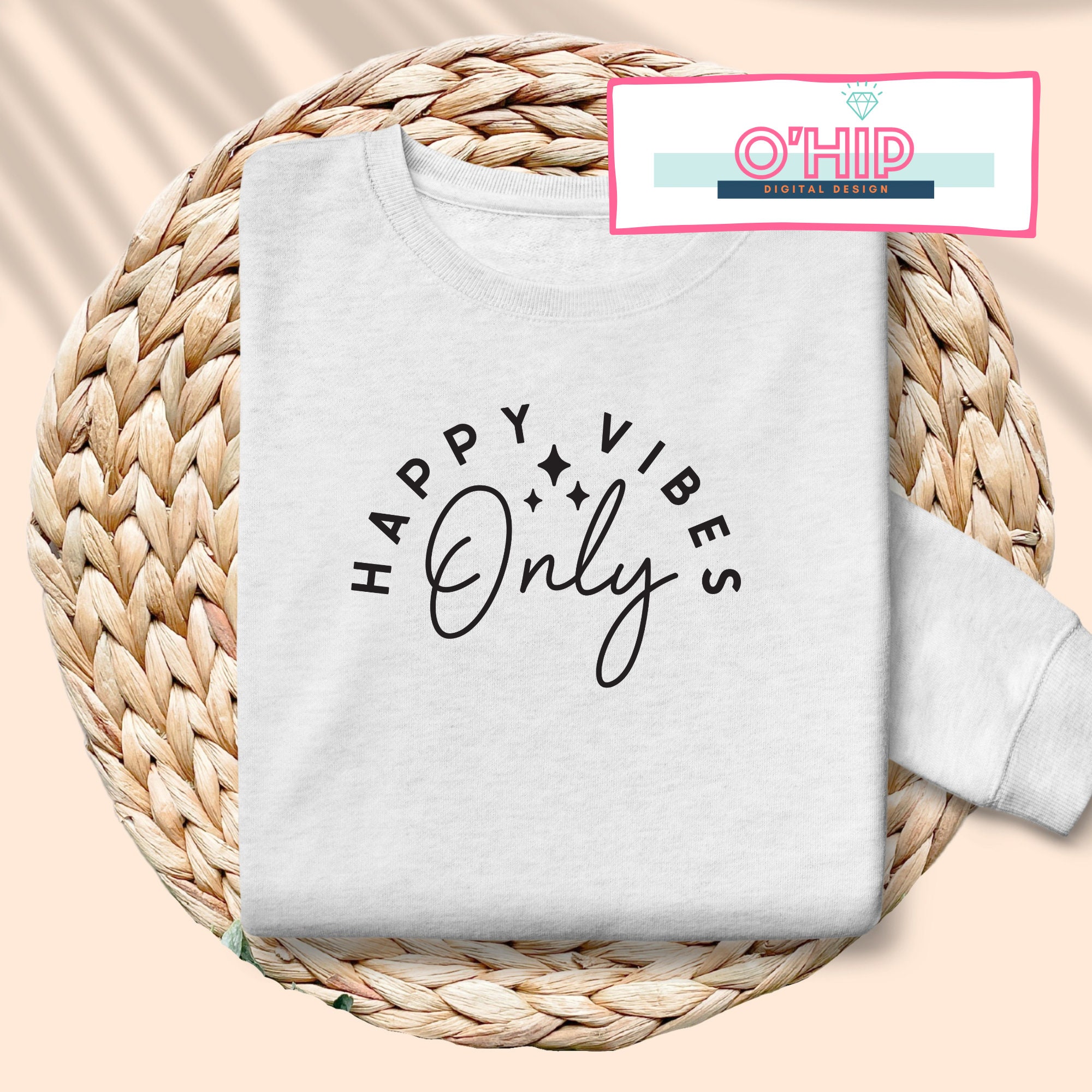 Happy Vibes Only Svg, Inspirational Svg, Motivational Svg, Happiness ...