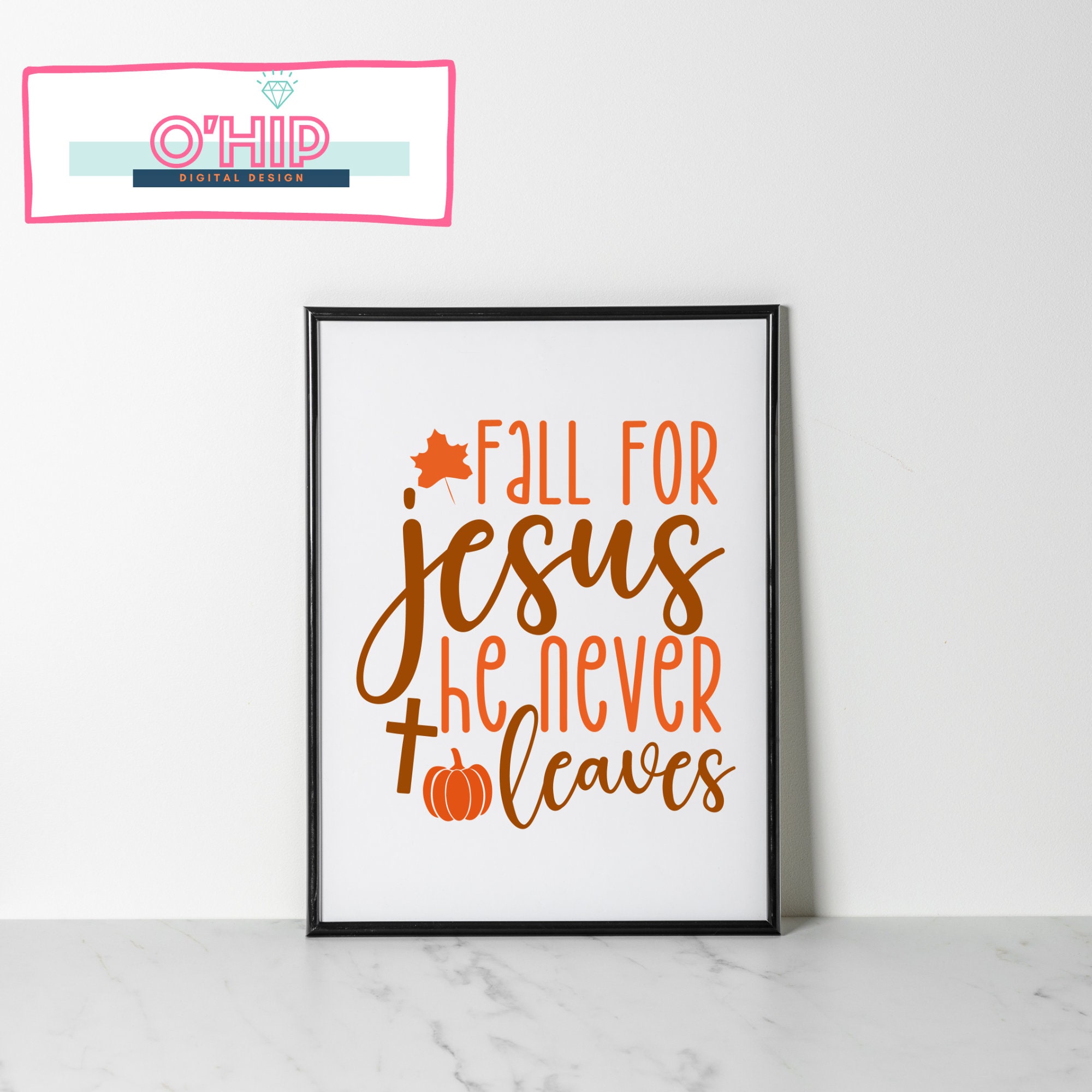 Fall for Jesus He Never Leaves SVG, Autumn Svg, Jesus SVG, Christian ...