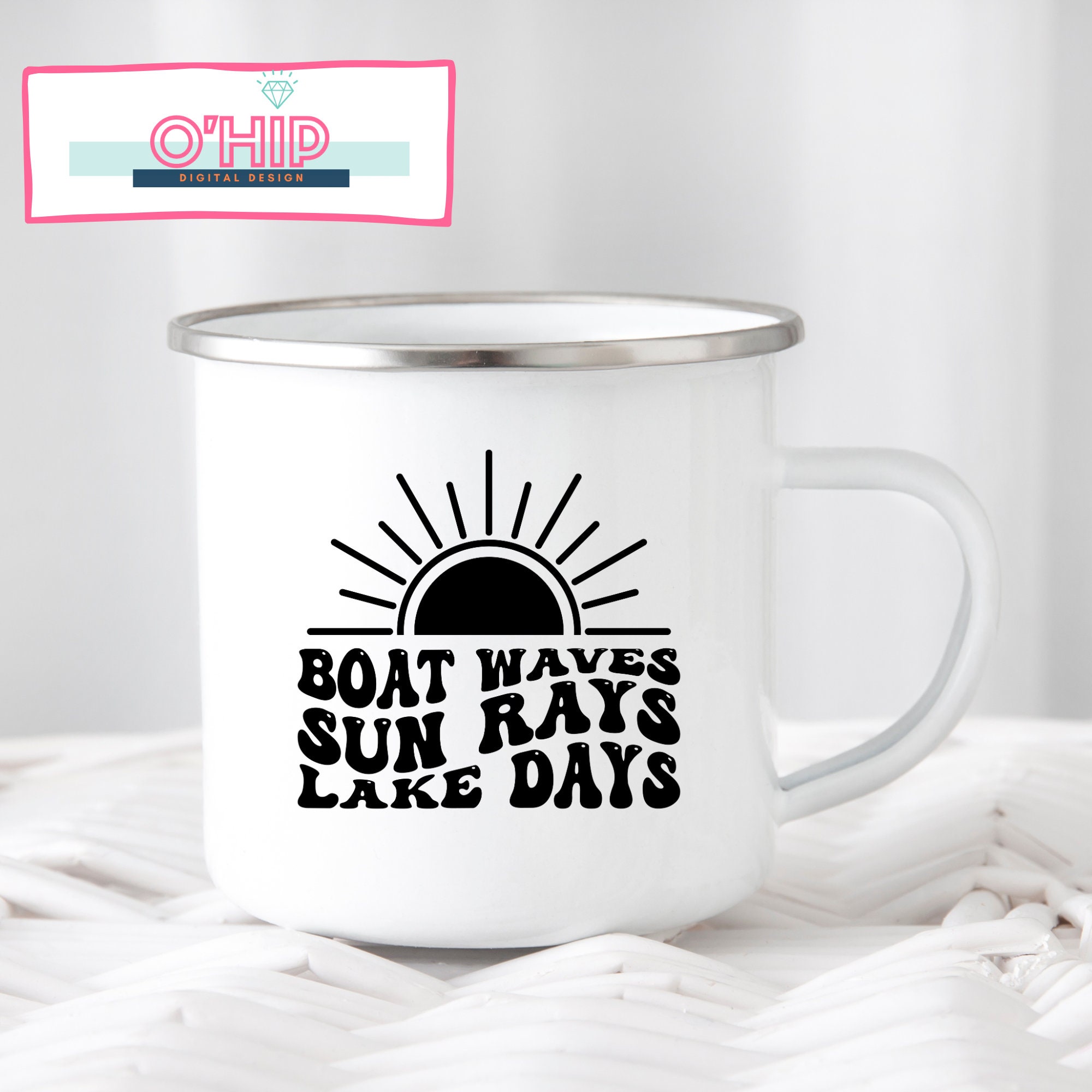 Boat Waves Sun Rays Lake Days SVG, Cute Lake Days Svg for Mom, Lake ...