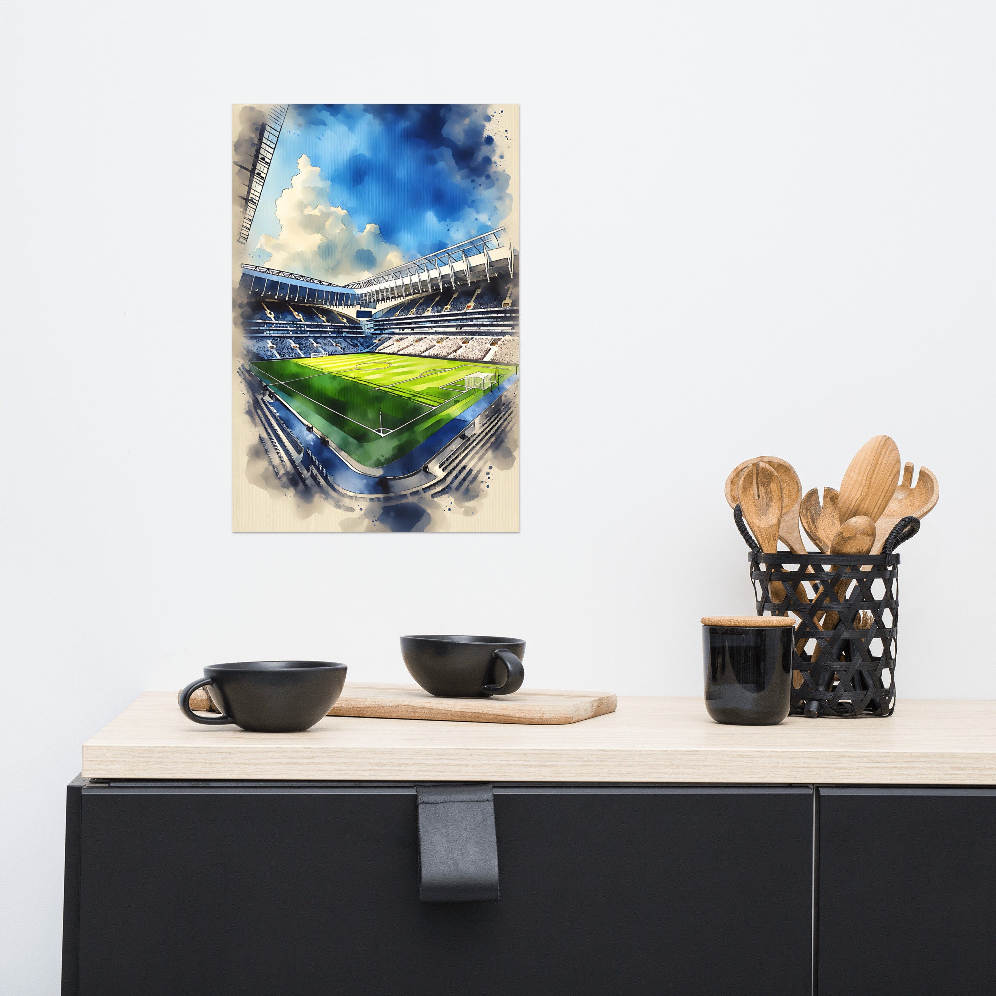 Tottenham Hotspur Stadium Watercolour Poster Wall Art, Tottenham Print ...