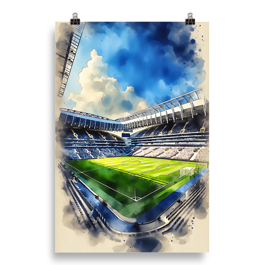 Tottenham Hotspur Stadium Watercolour Poster | Wall Art, Tottenham ...