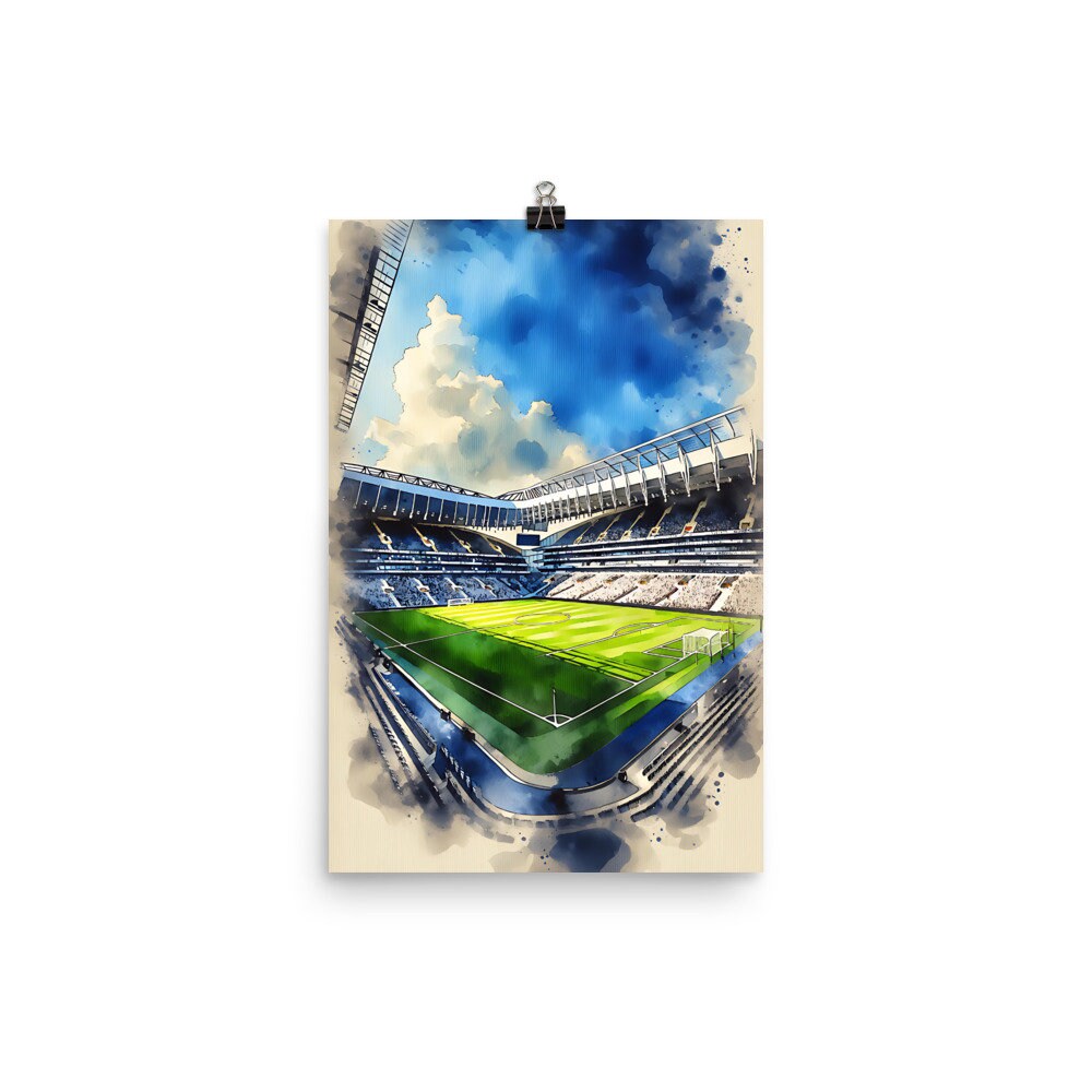 Tottenham Hotspur Stadium Watercolour Poster Wall Art, Tottenham Print ...