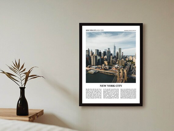 Wall Hangings Wall Décor Skyline New York City Skyview Manhattan Wall ...