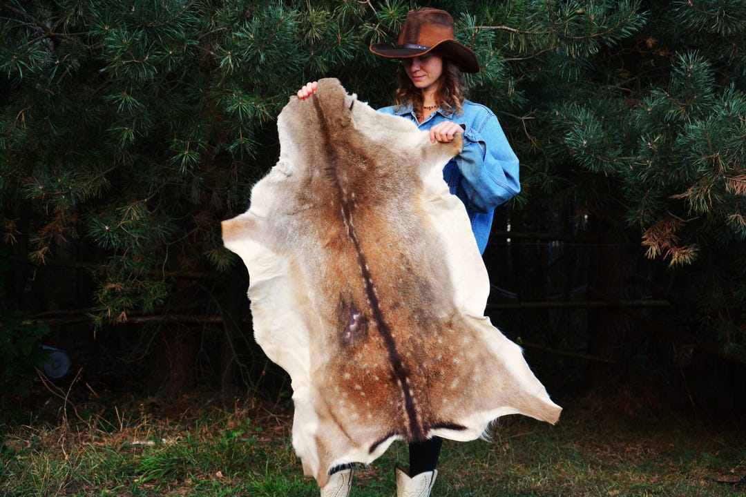 Exclusive Fallow Deer Skin, Natural Pelt, Fur, Home Decor, Christmas ...