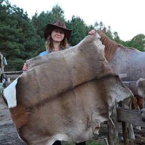 DEER SKIN, Red Deer (cervus Elaphus) European Deer, Deer Rug, Sheepskin ...