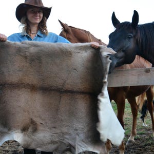 DEER SKIN, Red Deer (cervus Elaphus) European Deer, Deer Rug, Sheepskin ...