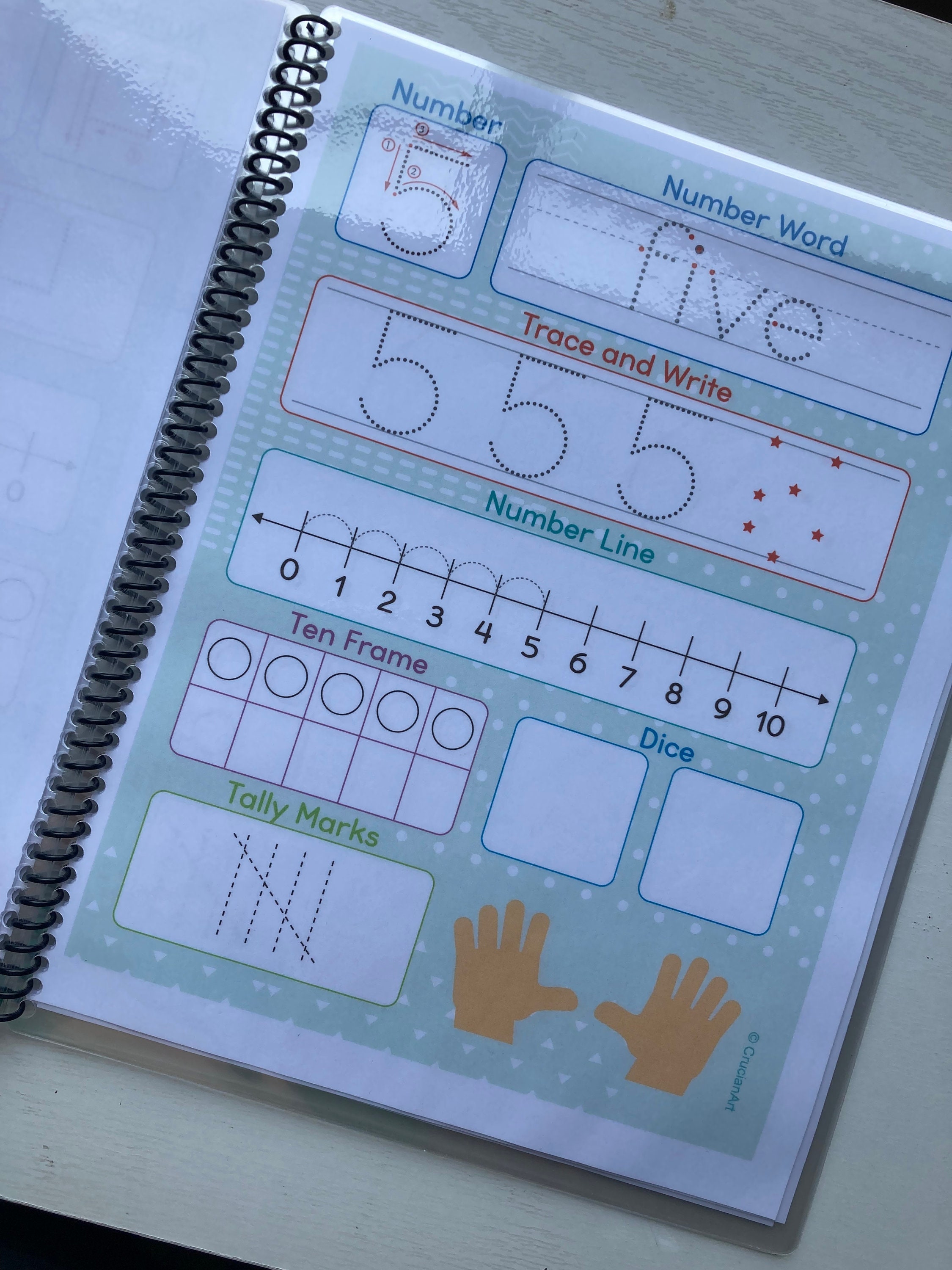 My Book of Numbers 1-10 Practice Book Dry Erase - Etsy