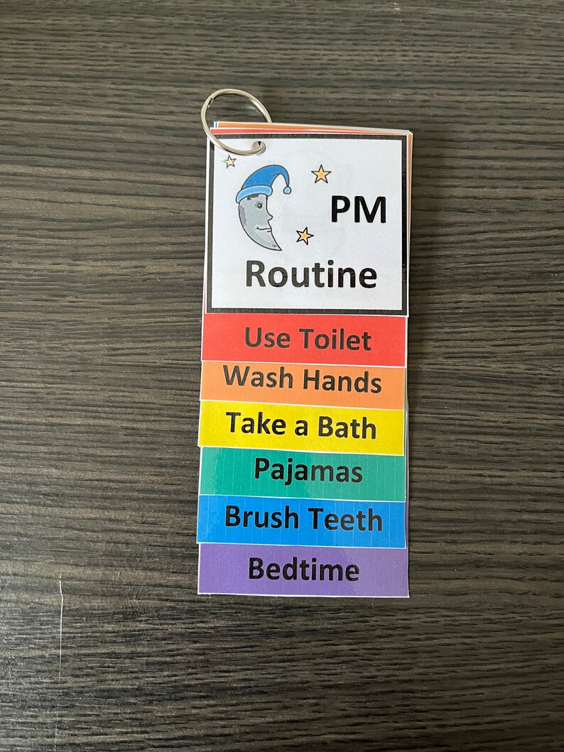 Night Time Routine Visual Aid Support Booklet - Etsy