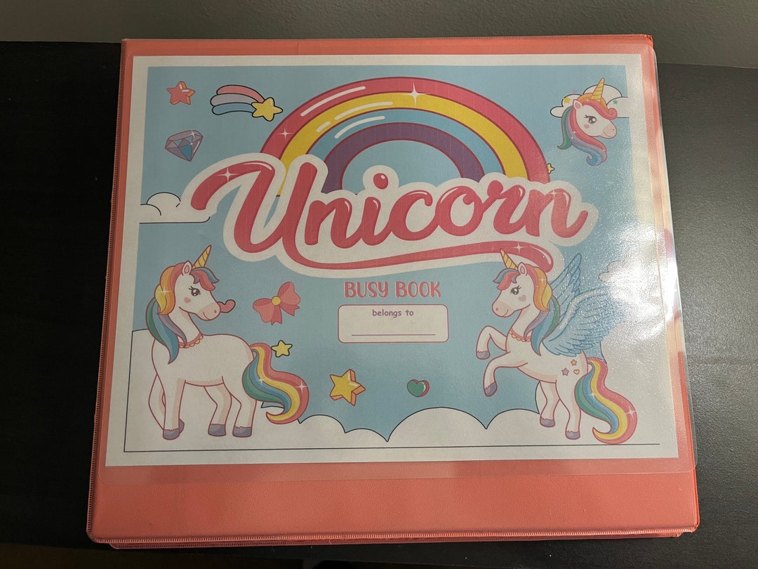 Unicorn Learning Busy Binder Toddlers Matching Tracing - Etsy