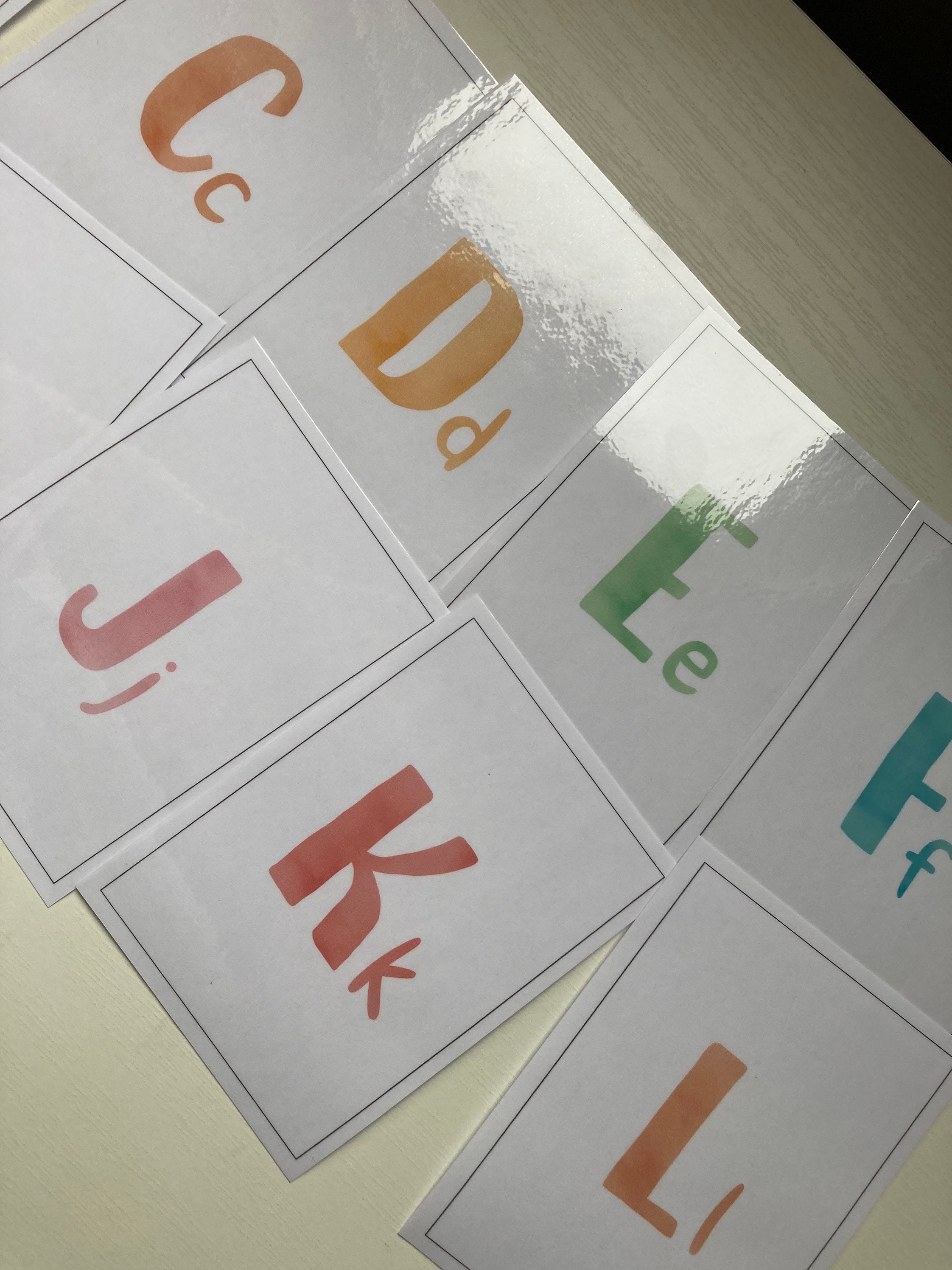 Full Complete Alphabet Watercolor Flash Cards - Etsy