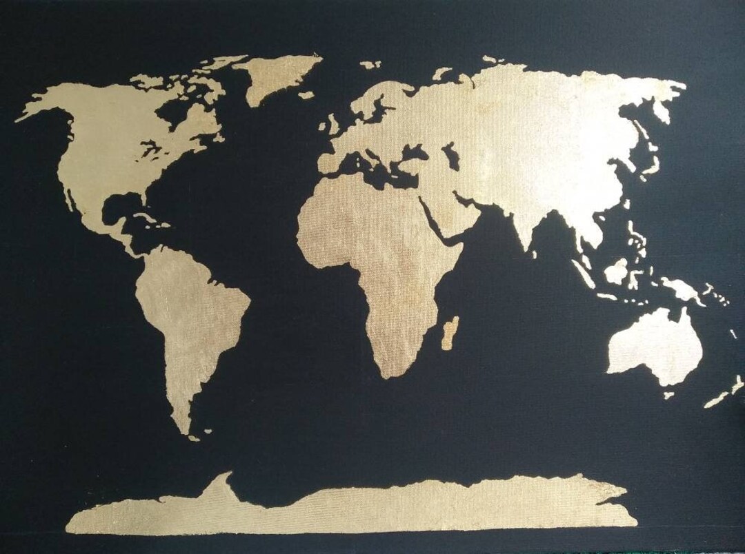 Gold Leaf Maps of the World. - Etsy