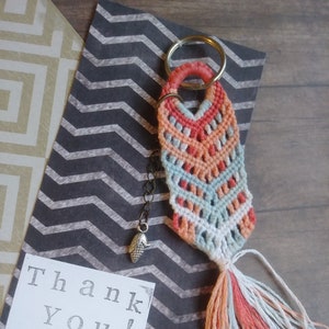 Cute Handmade Red, Orange, and Blue Lattice Chevron Bookmark or ...