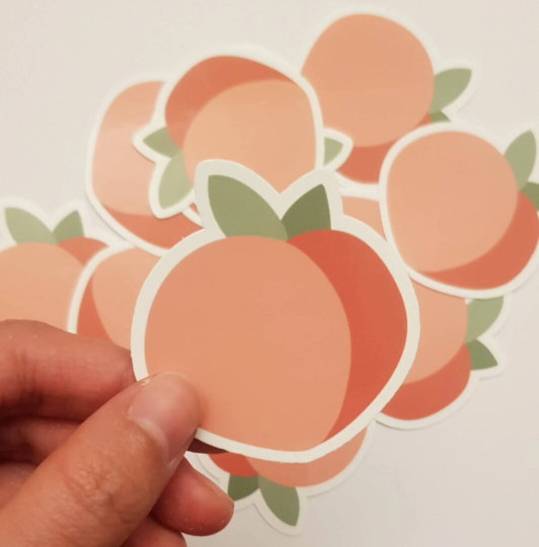 Peach Peach Sticker Sticker Cute Sticker Peachy Peaches - Etsy