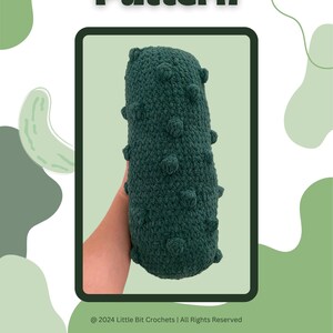 Pickle Pillow Plushy PATTERN Jumbo Pickle Stuffy Crochet Pattern Great ...