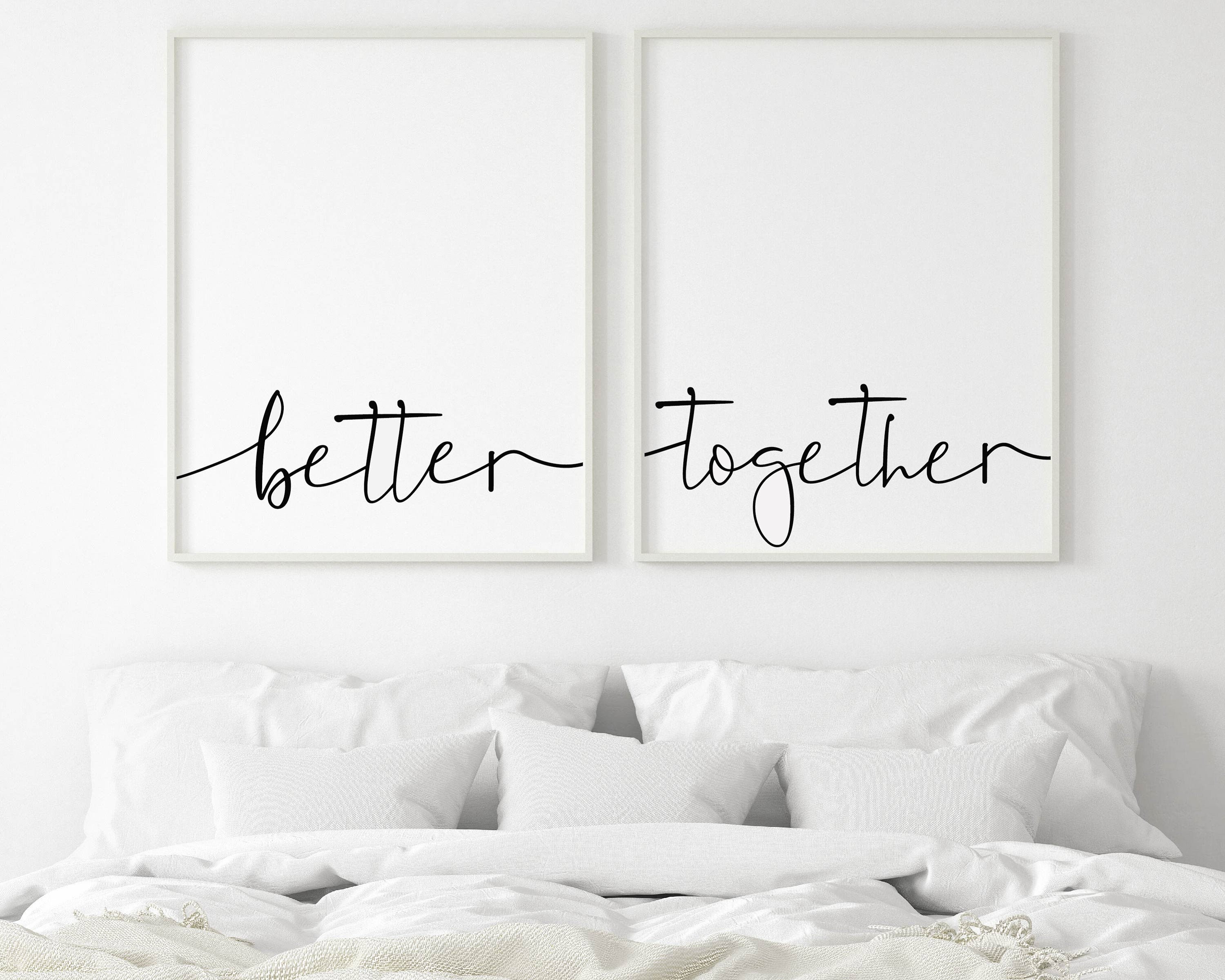 Better Together Printable Art, Set of 2 Prints, Better Together Quote ...