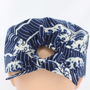 Waves Mens Scrub Cap, Mens OR Cap, Medical Cap, Doctor Cap, Tie Cap ...