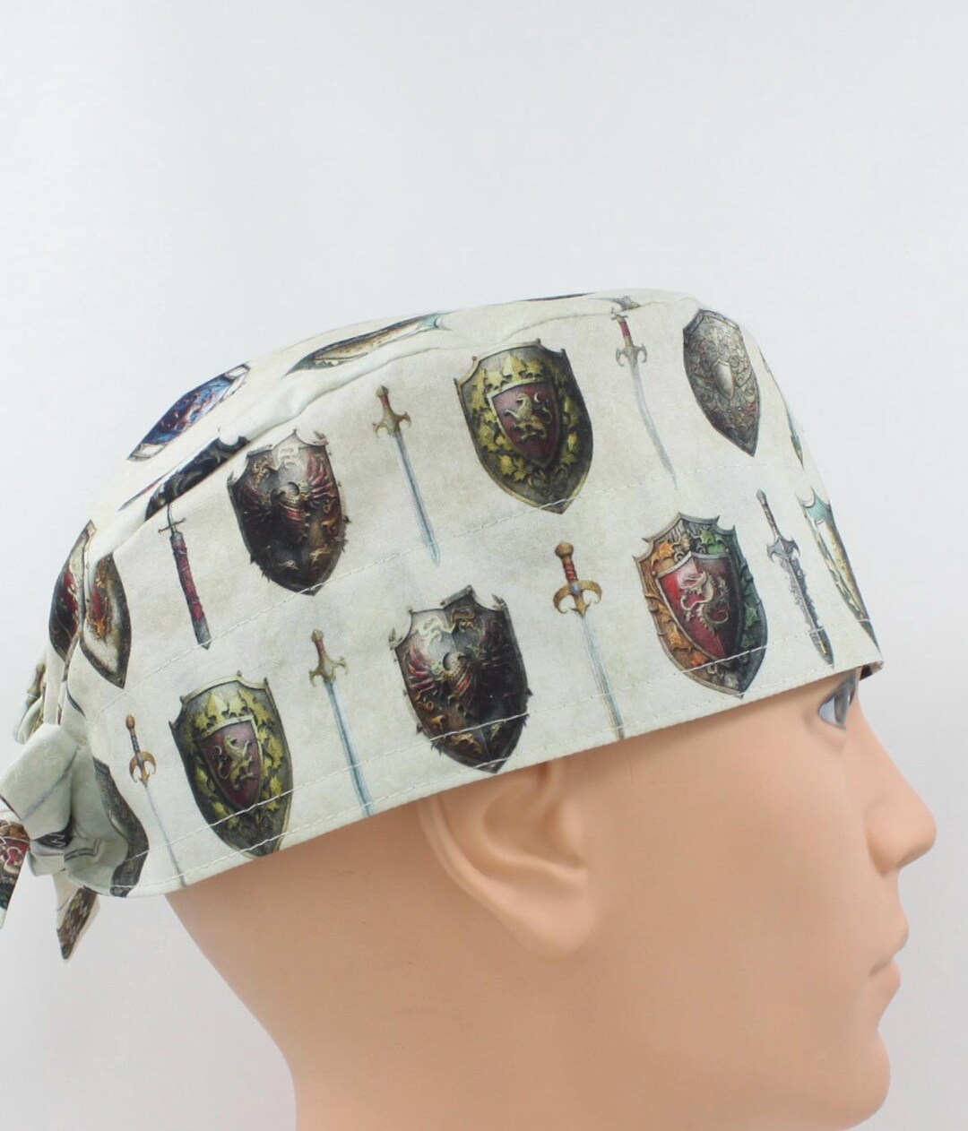 Swords & Shields Cotton 3.5" Tall Handmade Scrub Cap for Men - Etsy