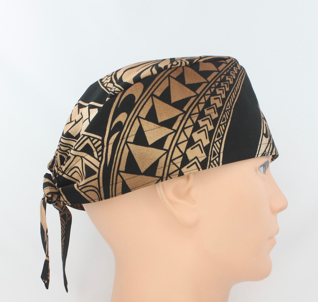 Mens Scrub Cap Hawaiian Tribal Print Scrub Cap Medical Cap - Etsy