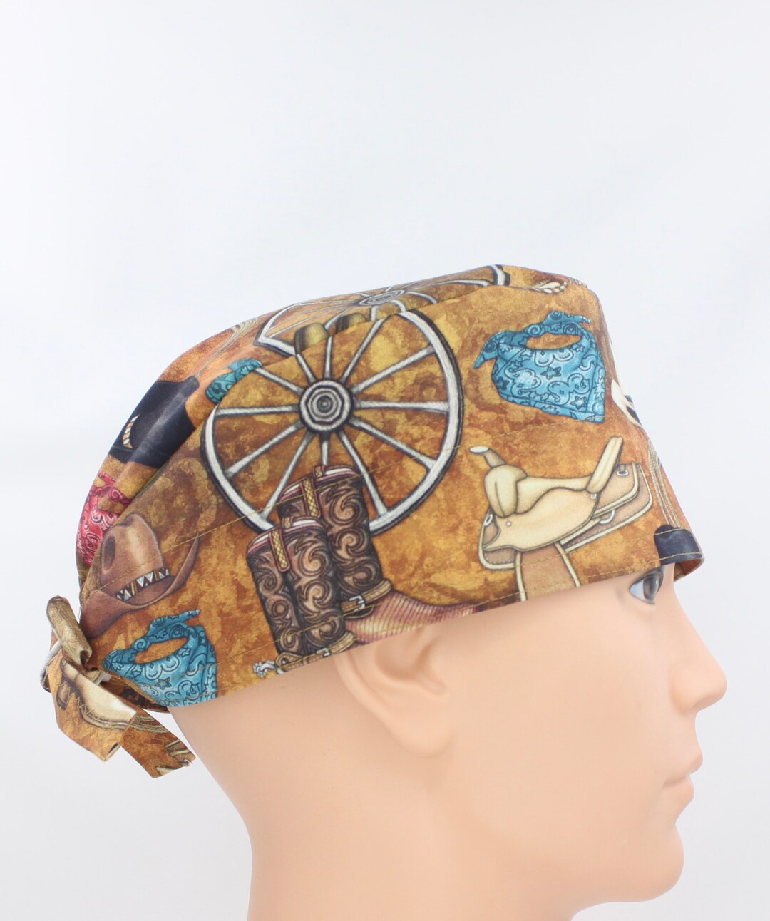 Western Saddles Hats and Wheels Mens Scrub Cap. Enjoy FREE Shipping ...