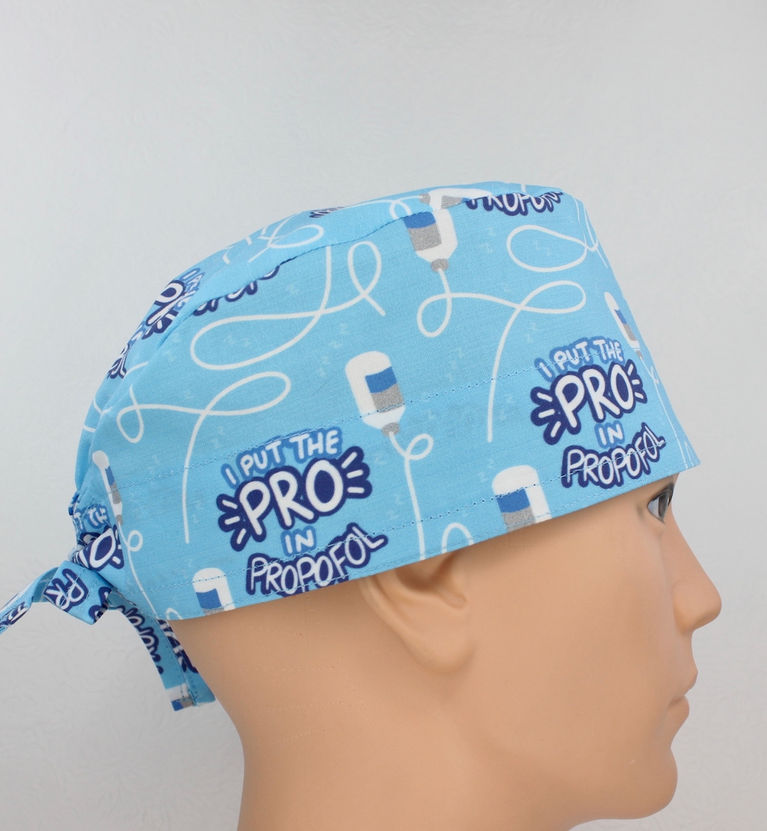 Pro in Propofol Mens Scrub Cap, Anesthesiologist Cap, Mens OR Cap ...