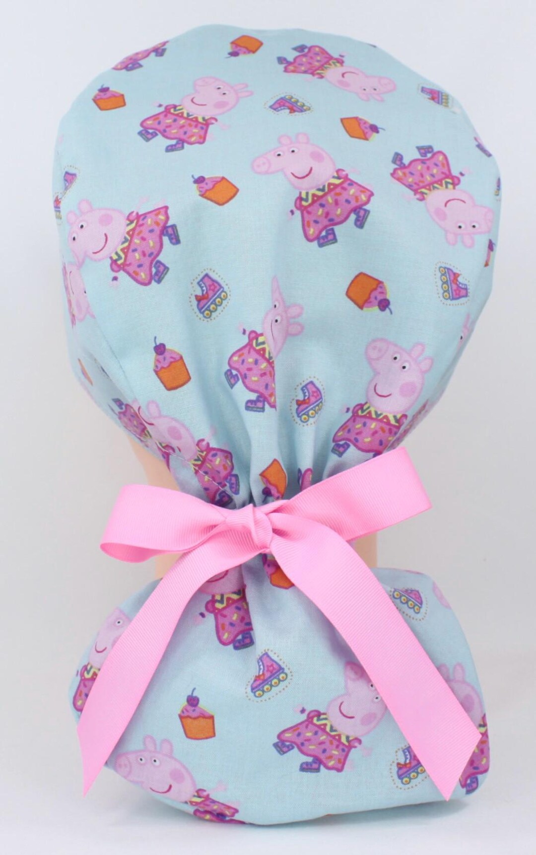 Cartoon Pig Pony Tail Handmade Cotton Scrub Cap - Etsy