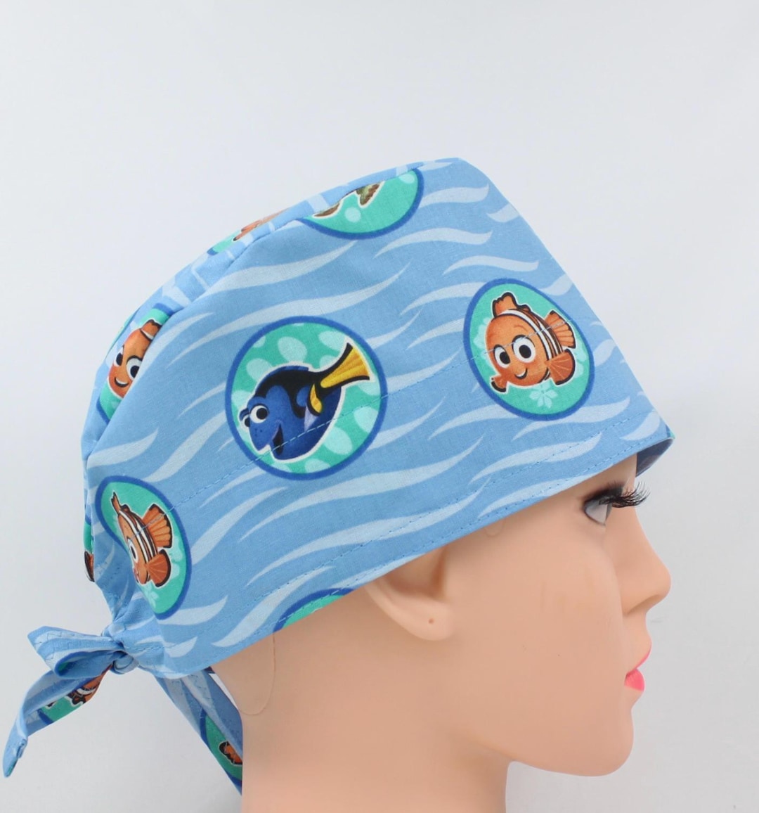 Cartoon Fish Medical Bonnet, Doctor Scrub Cap, Nurse Cap, Pediatrics ...