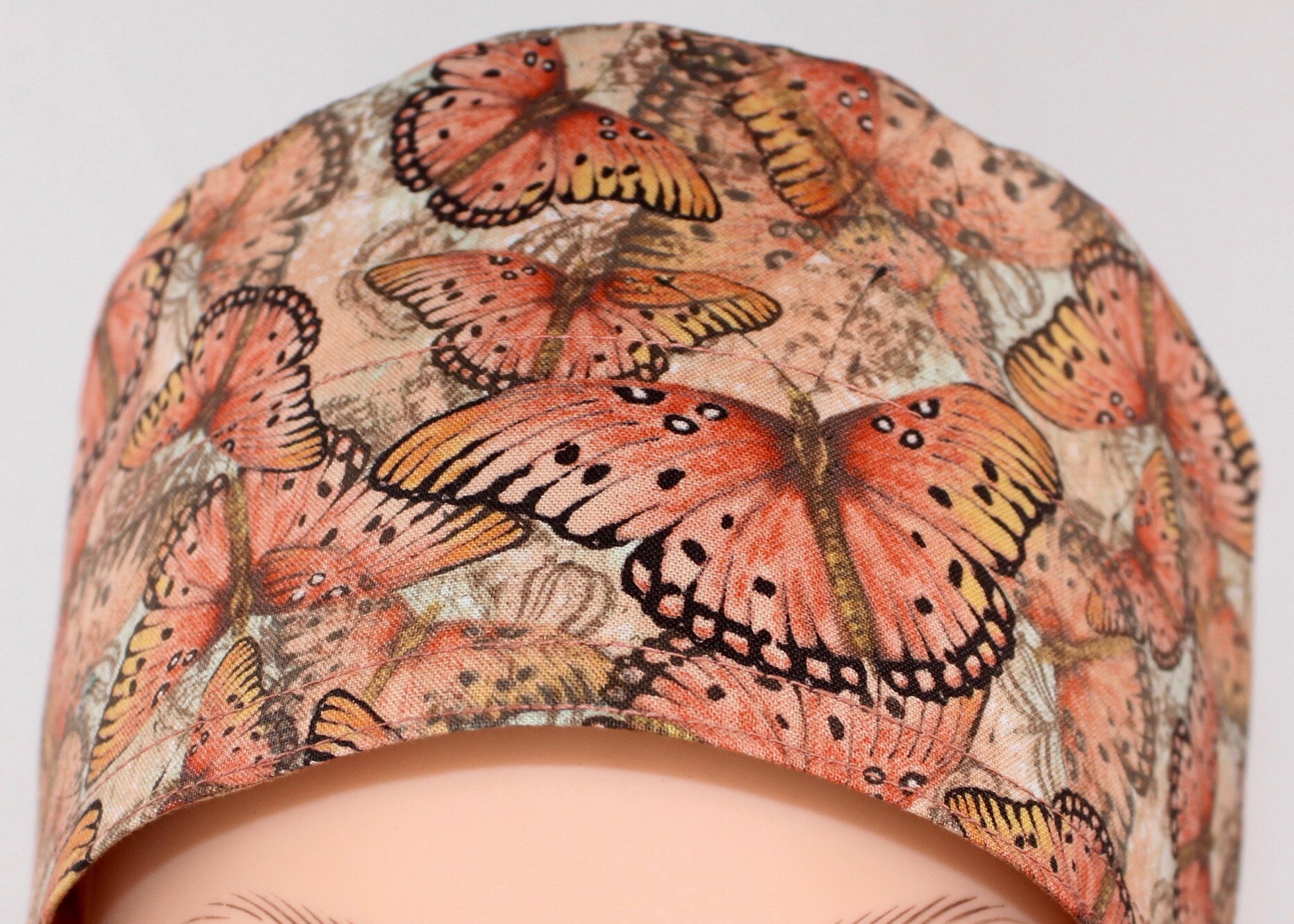 Monarch Butterflies Bonnet Medical cap Chemo cap Tie cap | Etsy