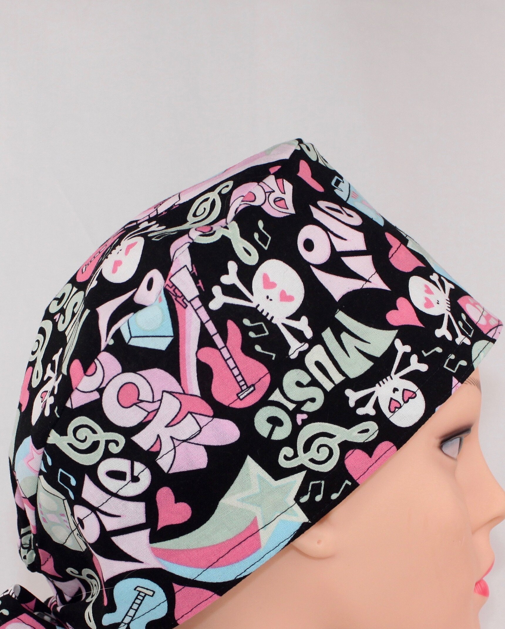 Retro Mod Nurse bonnet Pediatrics bonnet Nurse Scrub cap | Etsy