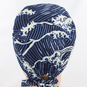 Waves Mens Scrub Cap, Mens OR Cap, Medical Cap, Doctor Cap, Tie Cap ...