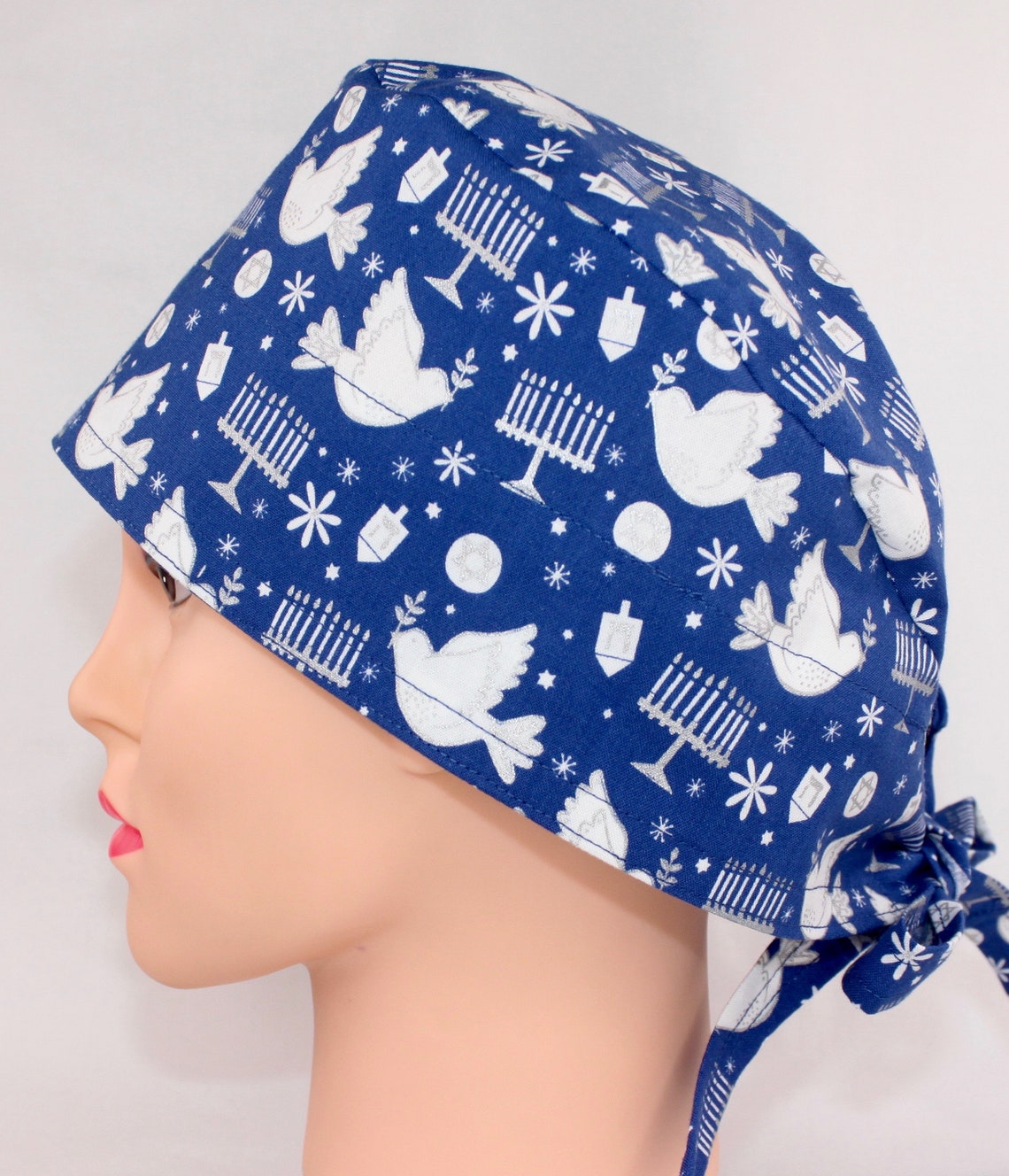 Hanukkah Bonnet Nurse Bonnet Nurse Scrub Cap Medical Cap - Etsy