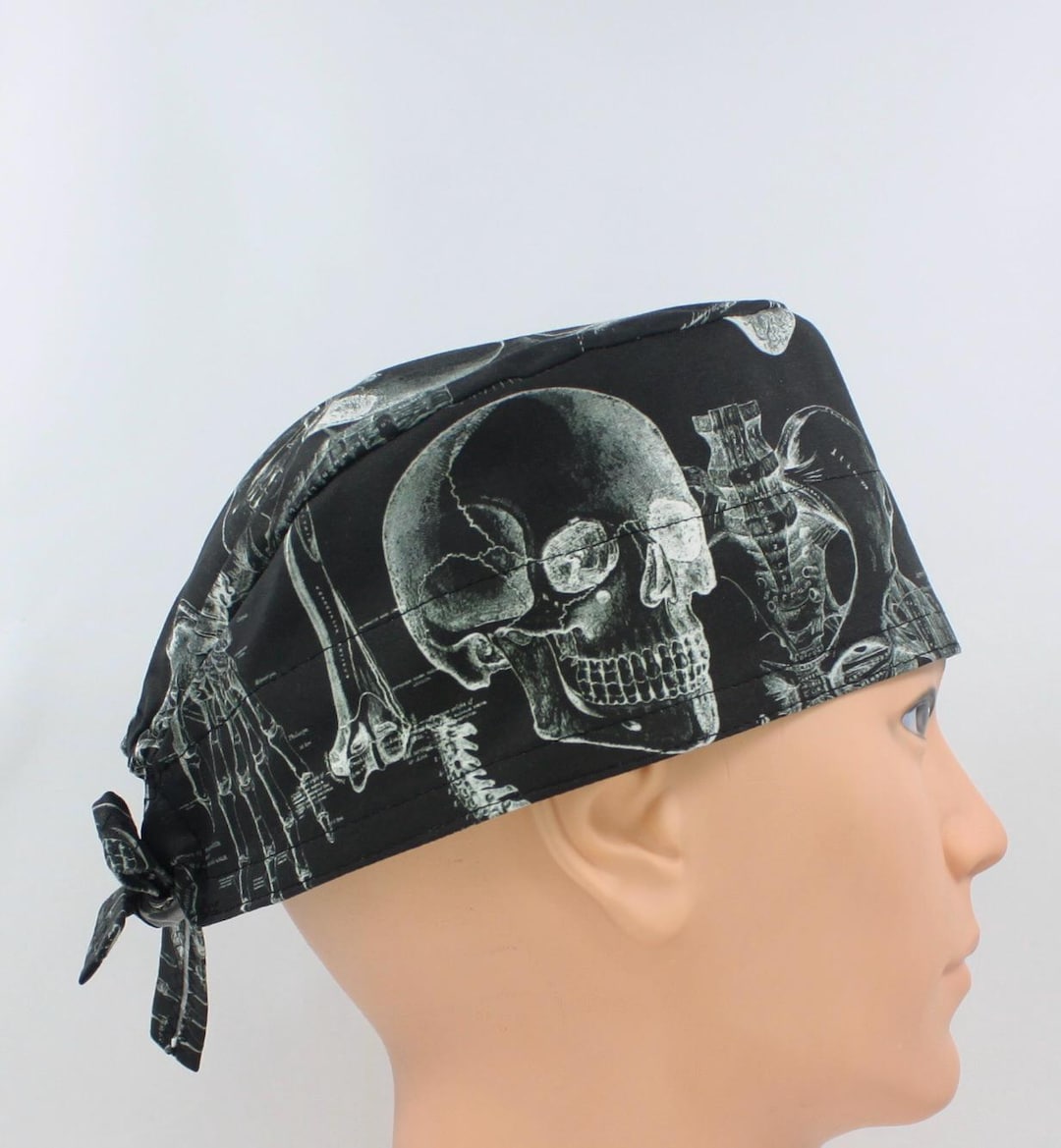 Gray Scale Anatomy Mens Scrub Cap, Medical Cap, Doctor Cap, Surgical ...