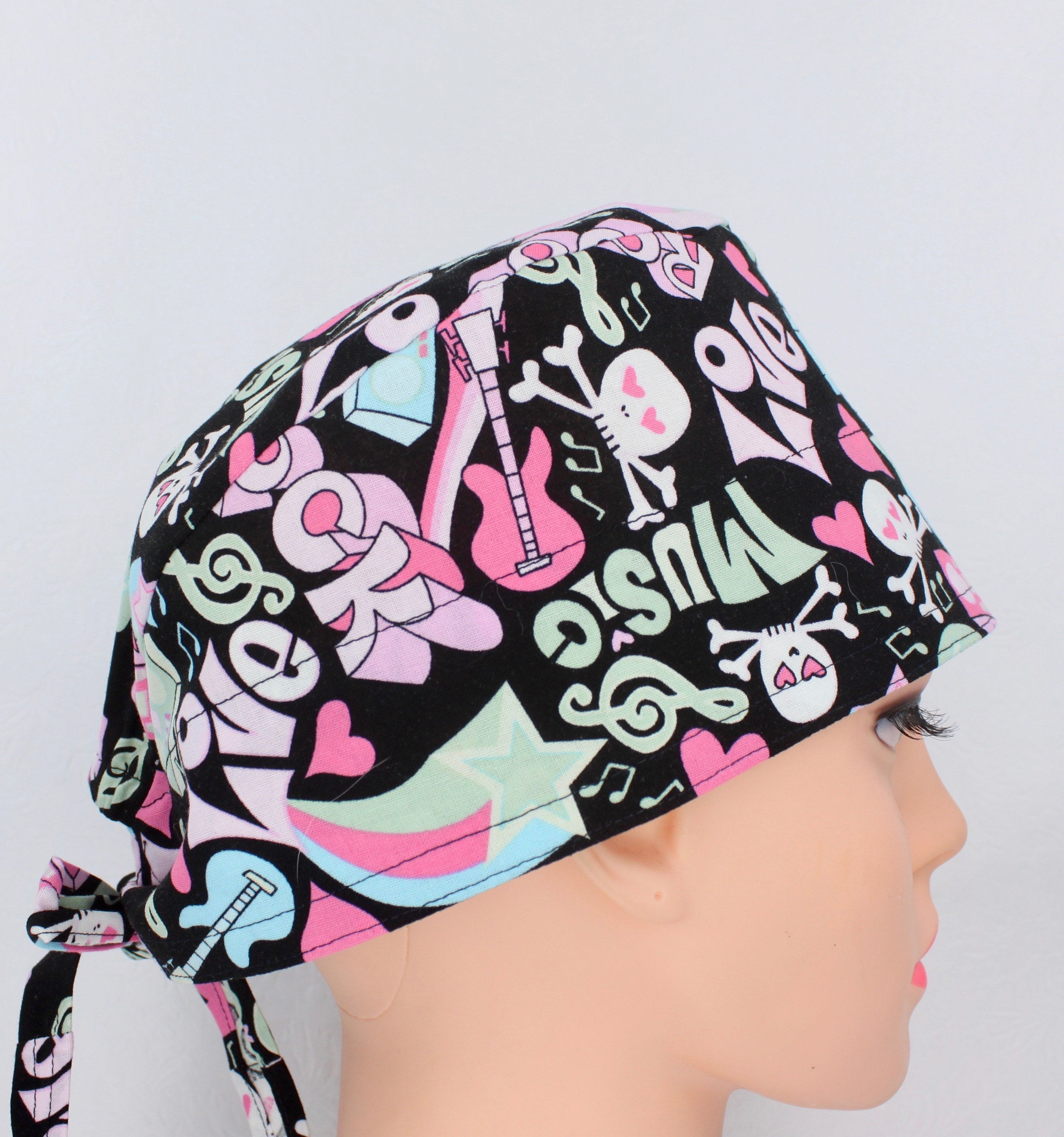 Retro Mod Nurse Bonnet Pediatrics Bonnet Nurse Scrub Cap - Etsy UK